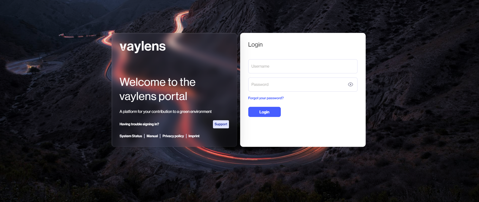 Login to vaylens