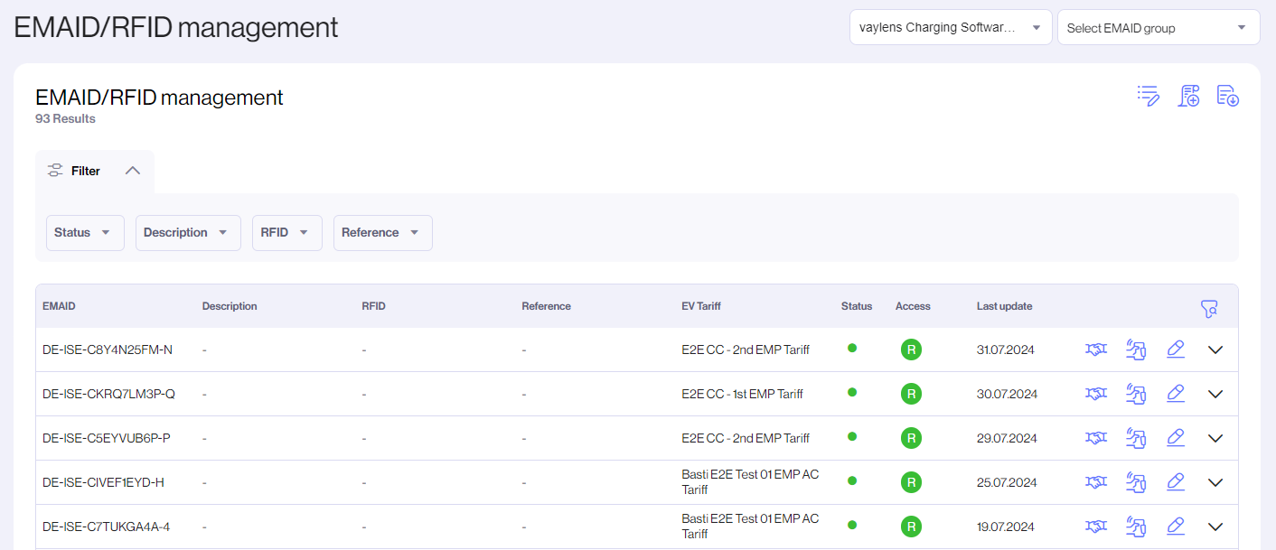 EMAID/RFID management