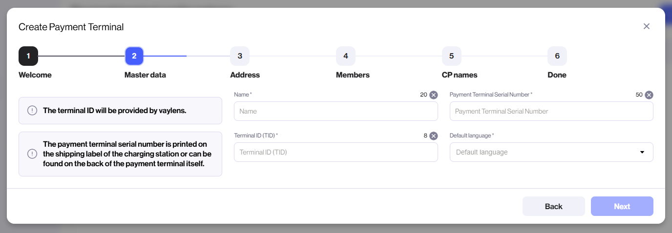 How to onboard vaylensPay in the vaylens portal